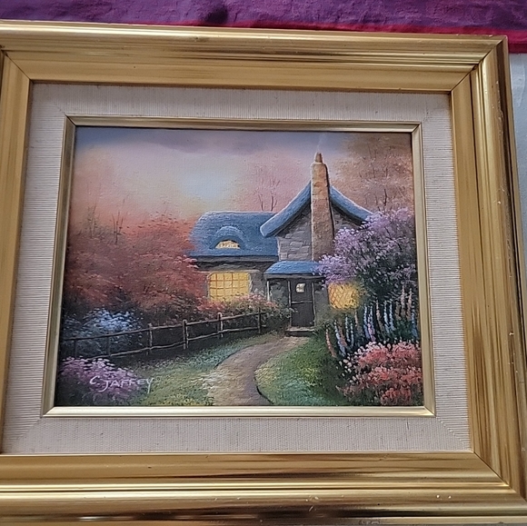 C. Jaffey | Art | Vintage C Jaffey Framed Oil Painting Summer Cottage ...